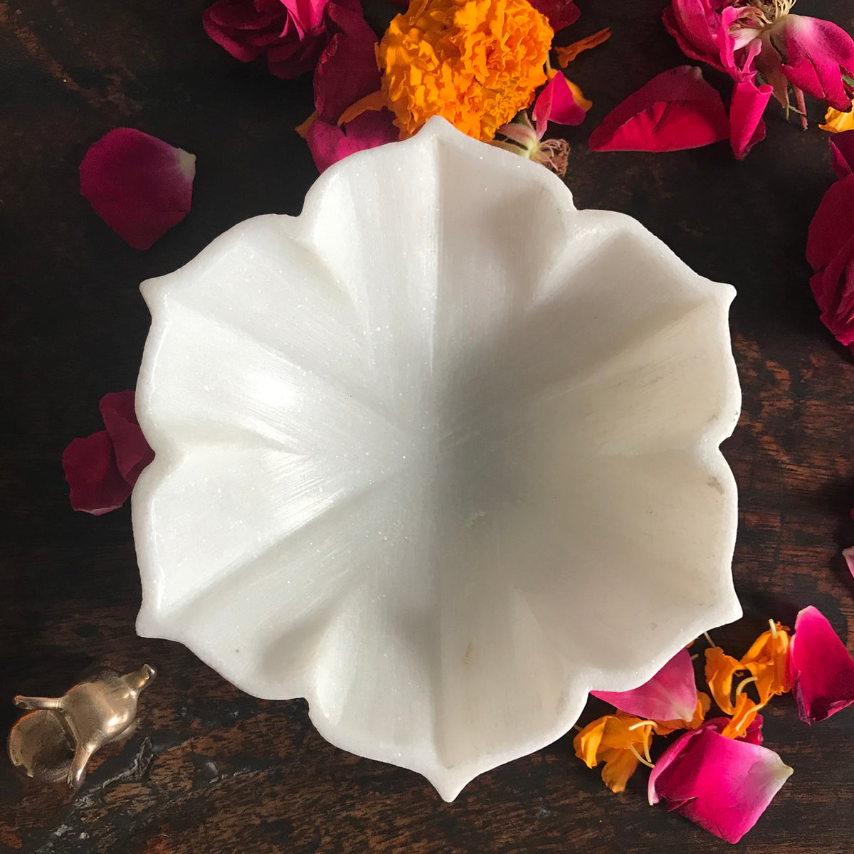 Marble Flower Bowl / Small 6 Petals – Ema Frost x Satoki Studio